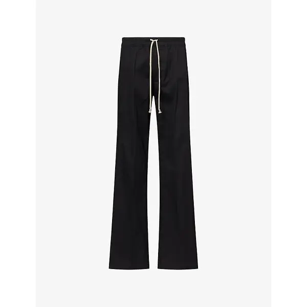 Rick Owens Dietrich Drawstring Cotton Trousers - Black