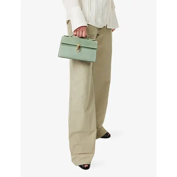 Savette Symmetry Suede Top Handle Bag