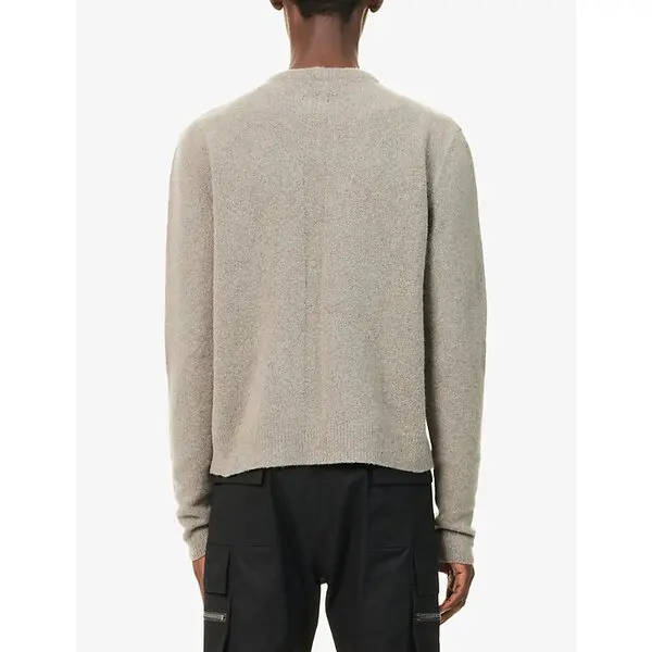 Rick Owens Crew Neck Cashmere Blend Jumper - Dust