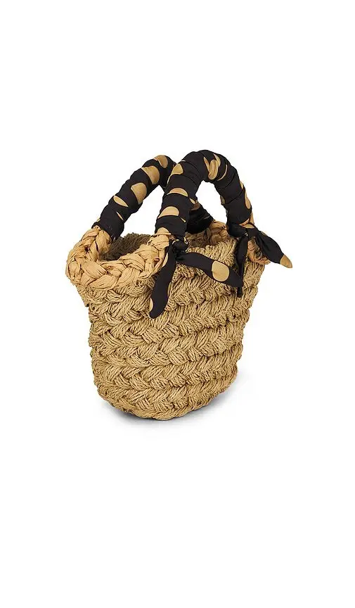 SIMONMILLER Raffia Basket Bag With Top Handle