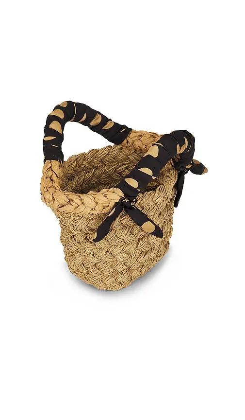 SIMONMILLER Raffia Basket Bag With Top Handle