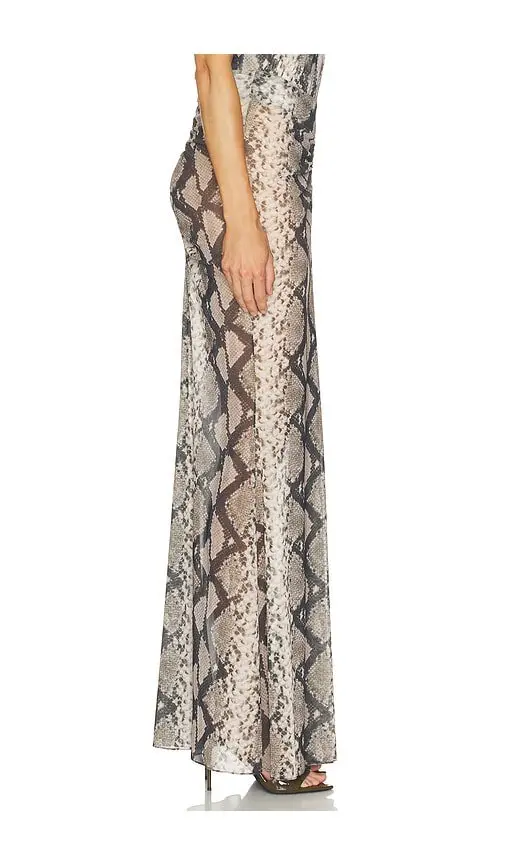 Lapointe Mesh Ruched Maxi Skirt