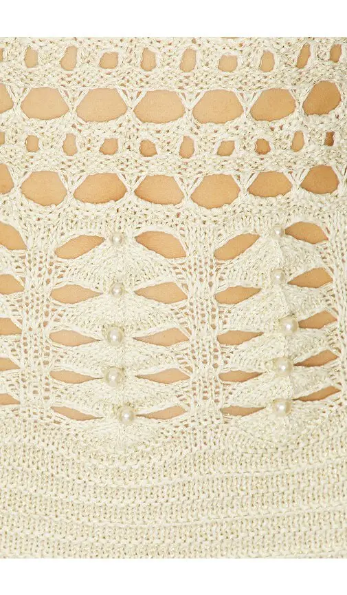 Retrofete Vali Crochet Mini Dress - Ivory