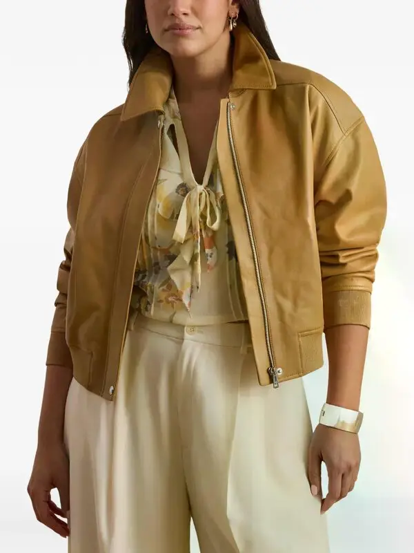 Ralph Lauren Lambskin Leather Flight Jacket