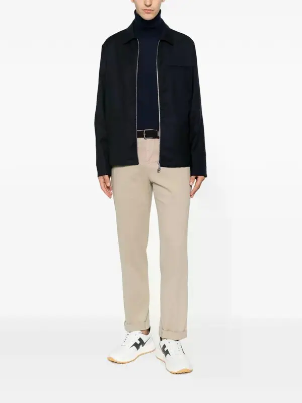 DONDUP Logo Plaque Trousers - Neutrals