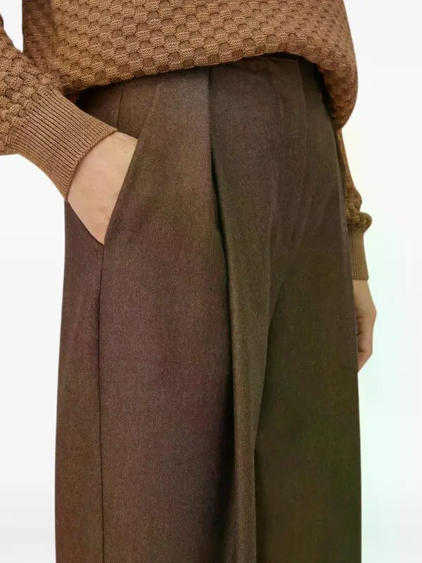 RETORI Retro Sartorial Double-pleated Wool Trousers