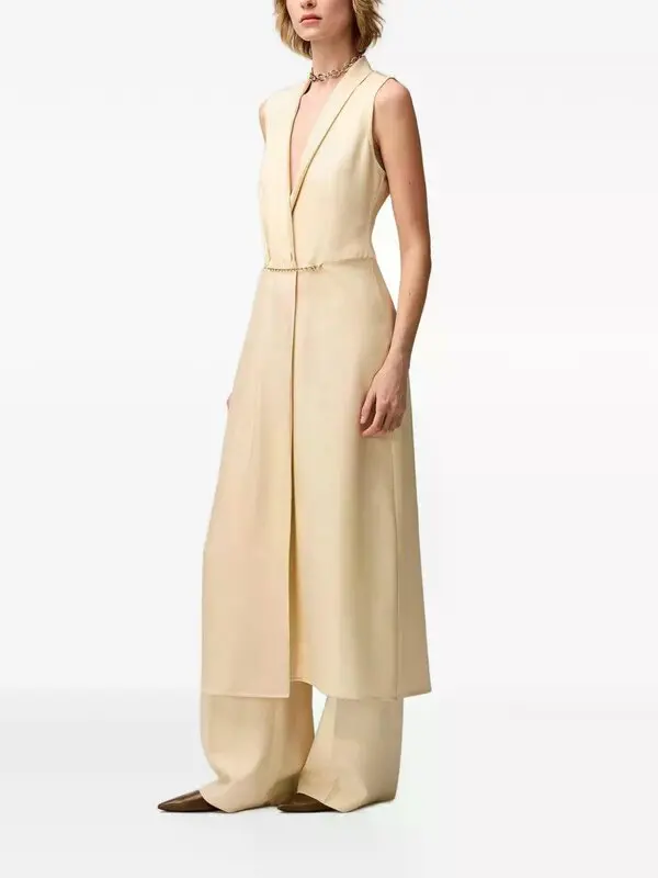 RETORI Chain-detail Silk Dress - Neutrals