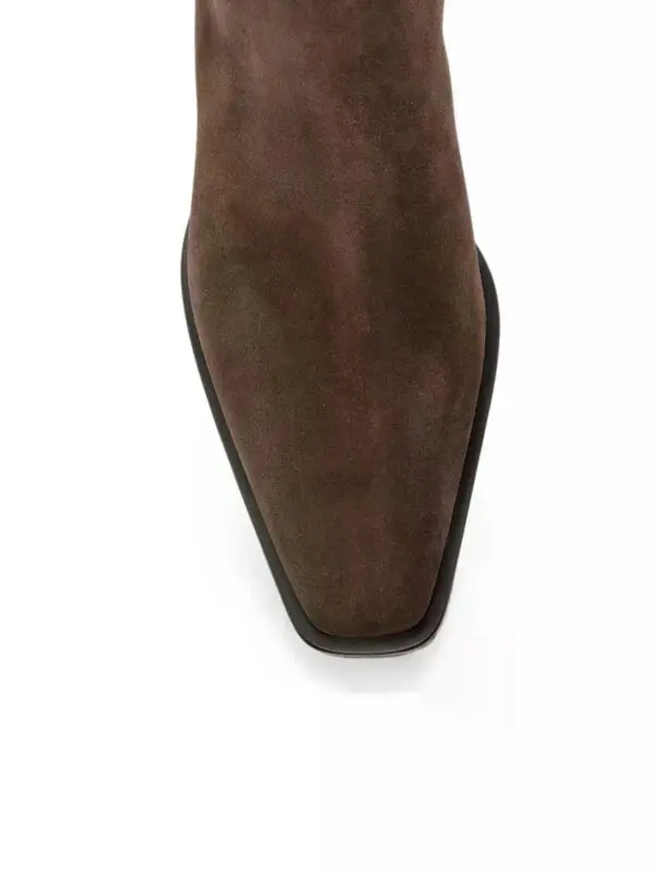 Brunello Cucinelli Suede Elasticated Ankle Boots