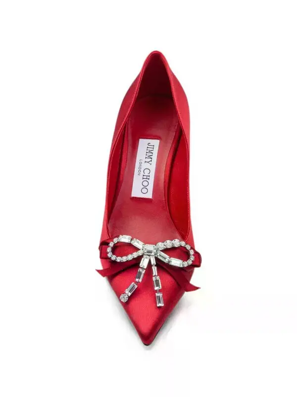 JIMMY CHOO Auria 70 Bow Pumps - Red