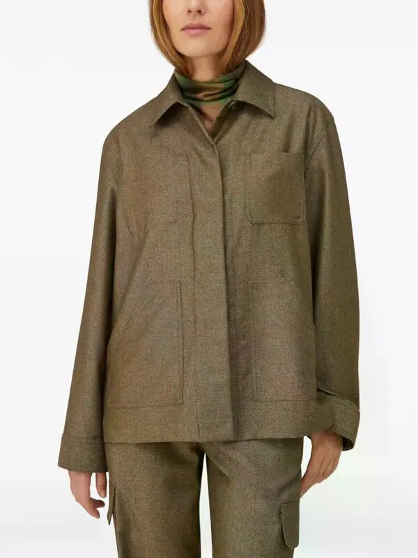 RETORI Embroidered Iridescent Overshirt