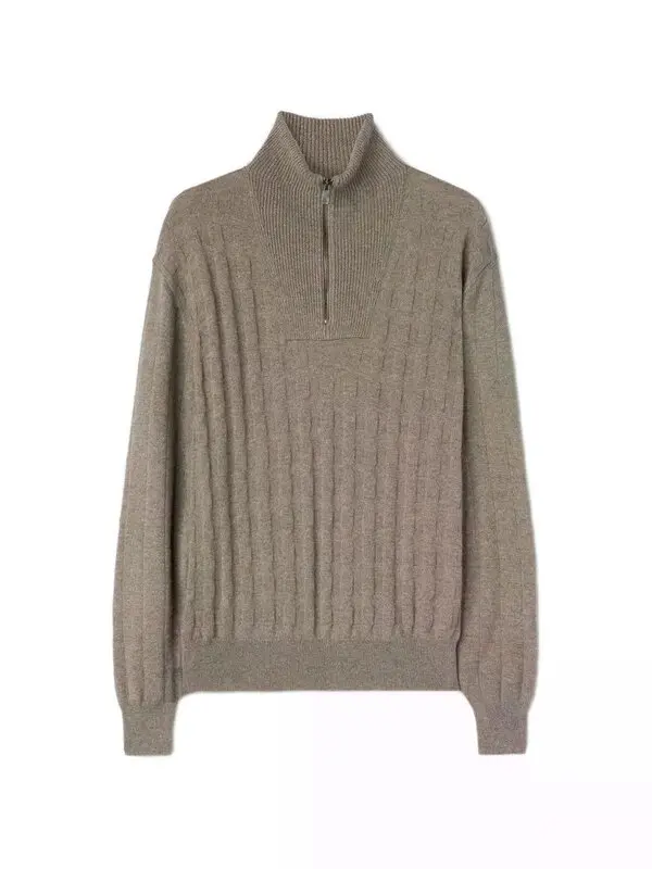 RETORI Checkered Mock-neck Sweatshirt