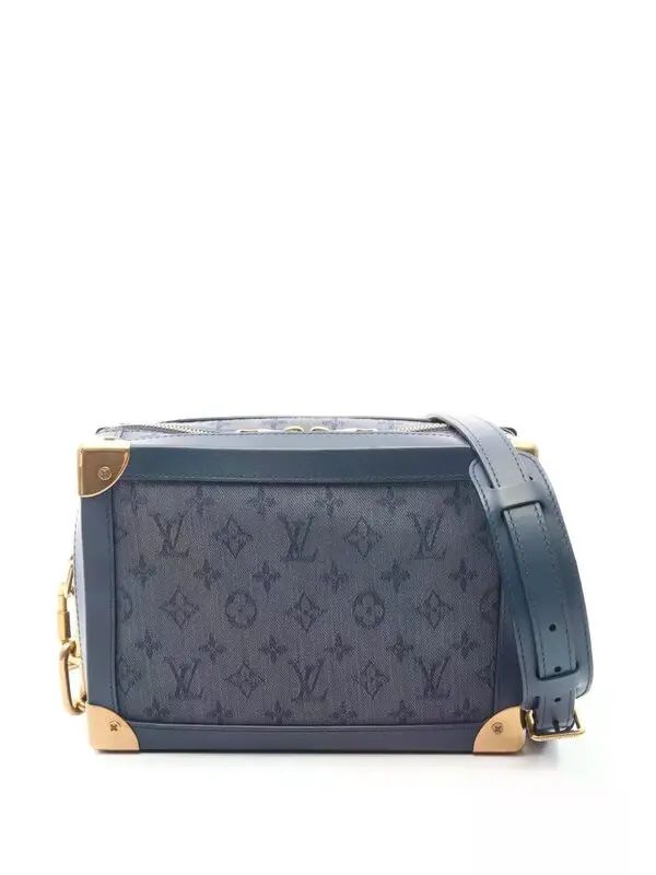 LOUIS VUITTON 2019 Monogram Denim Soft Trunk Crossbody Bag - Blue