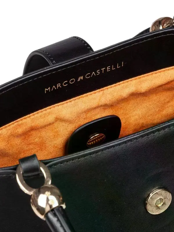 MARCO CASTELLI Agape Leather Tote Bag - Black