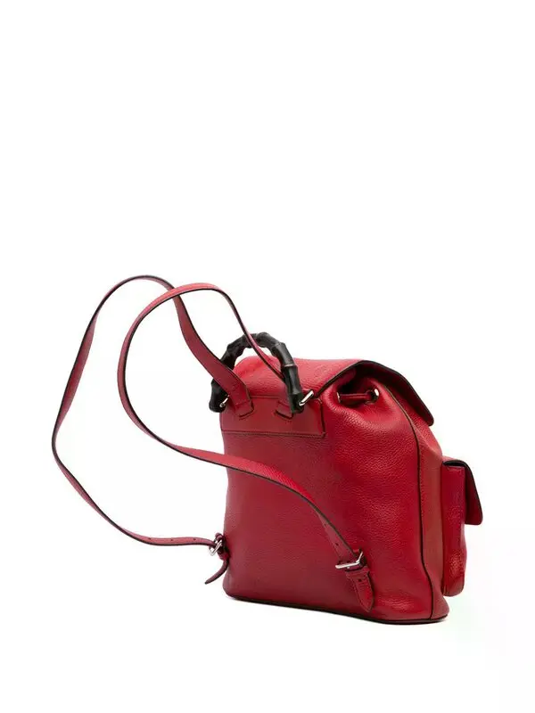 Gucci Leather Bamboo Tassel Backpack