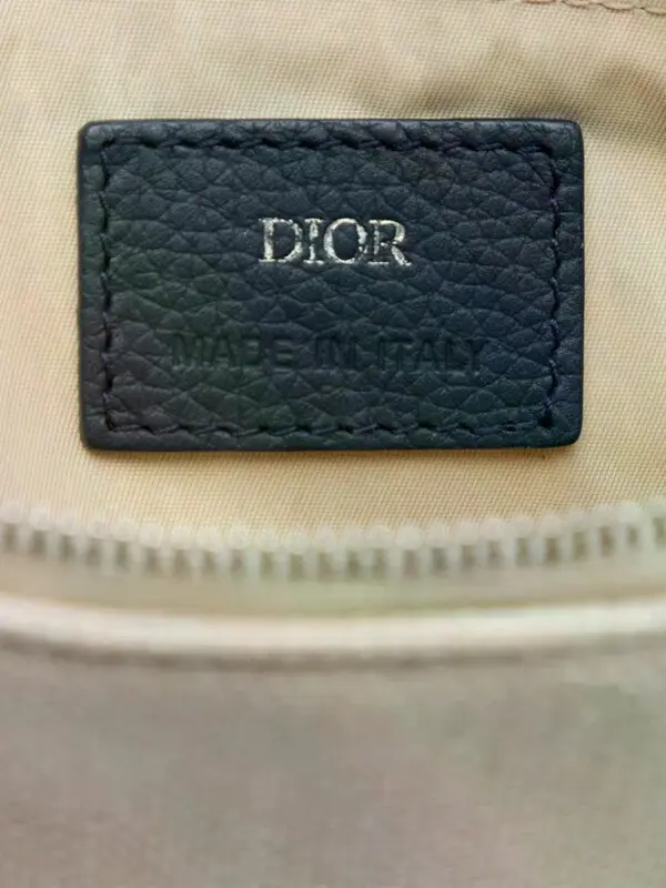Dior Tricolor Oblique Canvas Stripe Zip Pouch