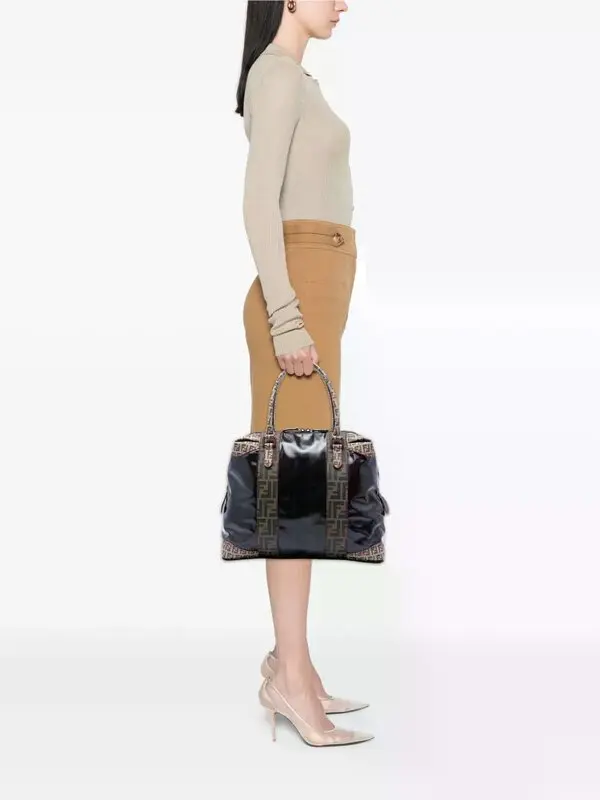 Fendi Large Zucca Coated Canvas Tote Bag