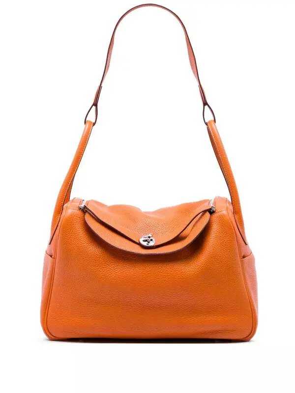 Hermès Clemence Lindy 34 Satchel - Orange