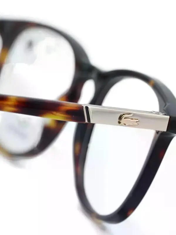 Lacoste Tortoiseshell-effect Round Frame Eyeglasses