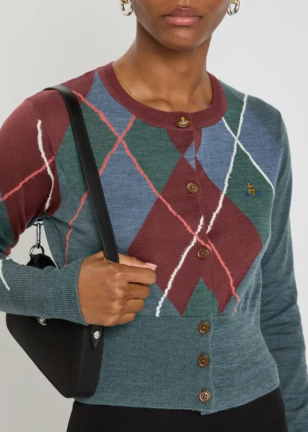VIVIENNE WESTWOOD Argyle Wool-blend Cardigan - Multicoloured
