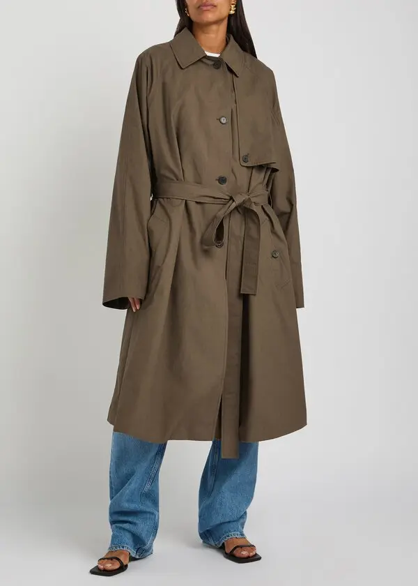 Calvin Klein Belted Cotton Trench Coat