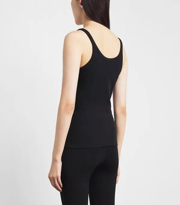 Sandro Ribbed Lace-trimmed Tank Top