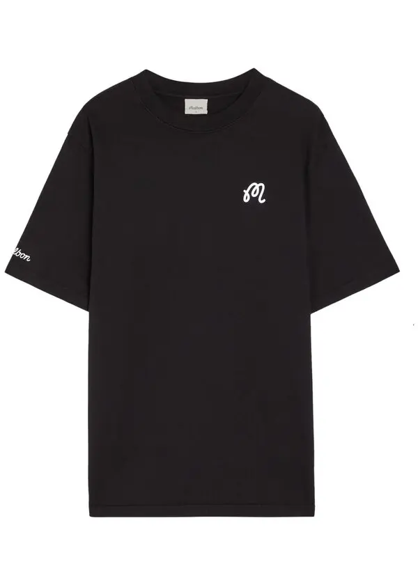 MALBON Bermuda Logo-print Cotton T-shirt - Black