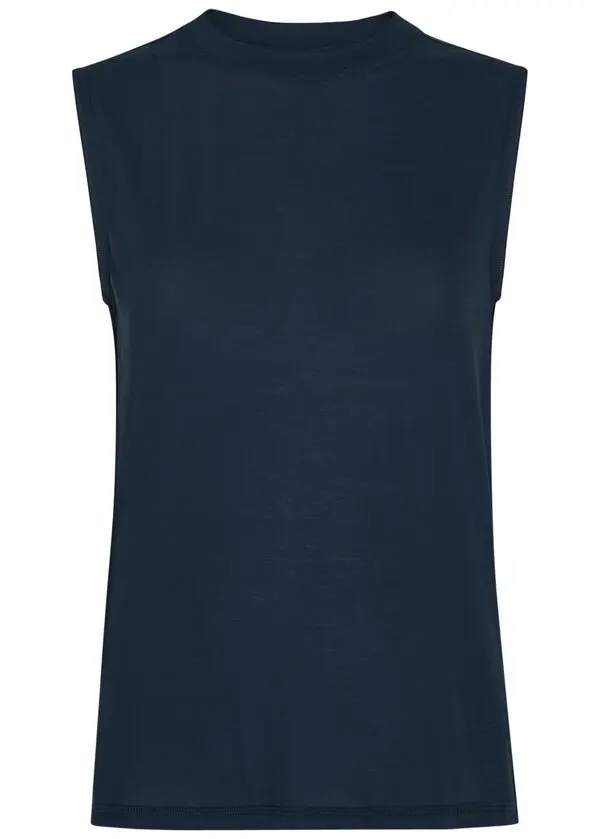 Literary Sport Naomi Cotton Tank Top - Navy