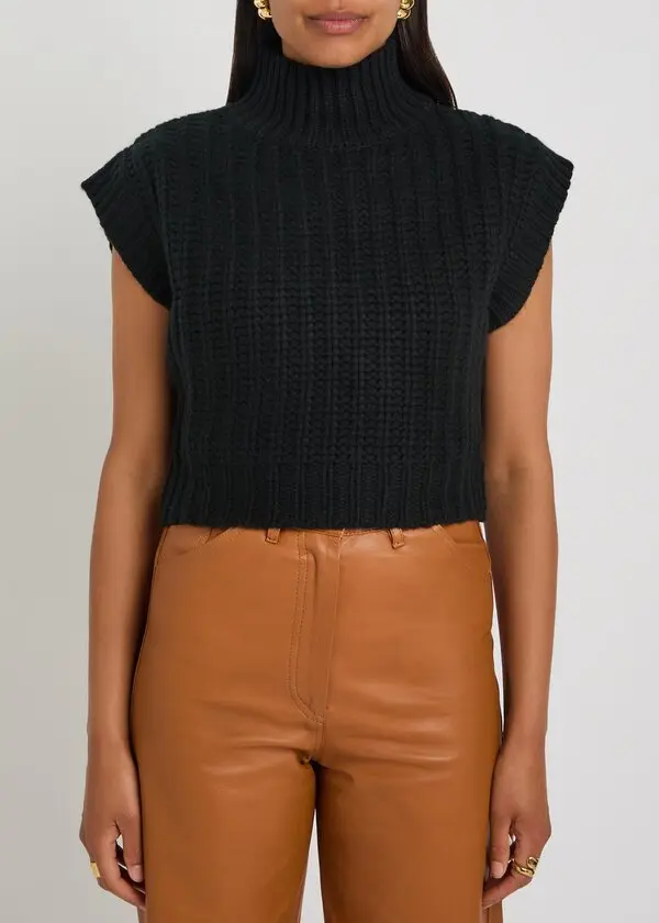 SKIIM Chunky Ribbed-knit Cashmere Vest