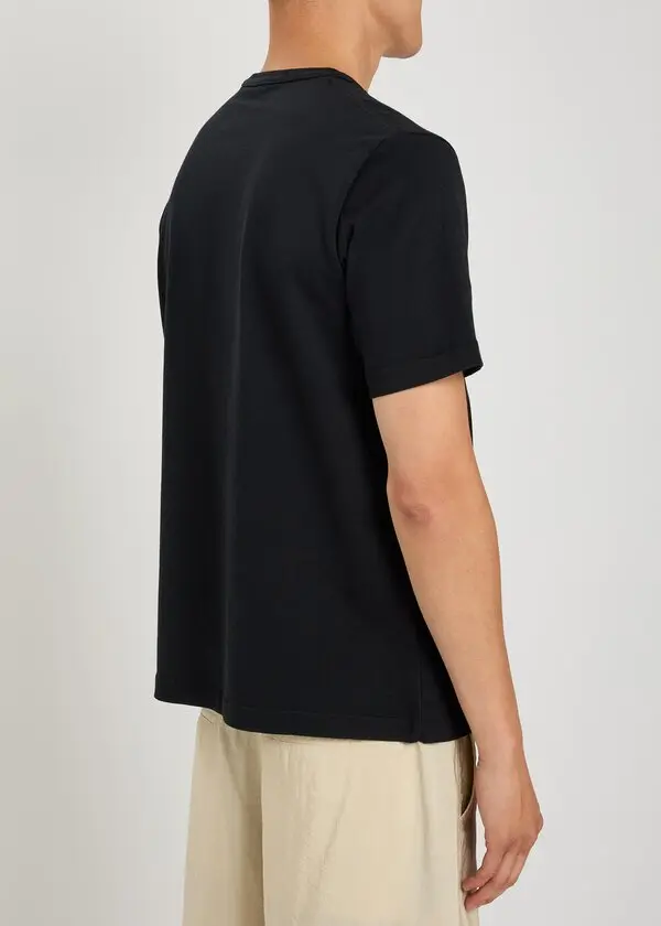 JW Anderson Logo-embroidered Cotton T-shirt - Black