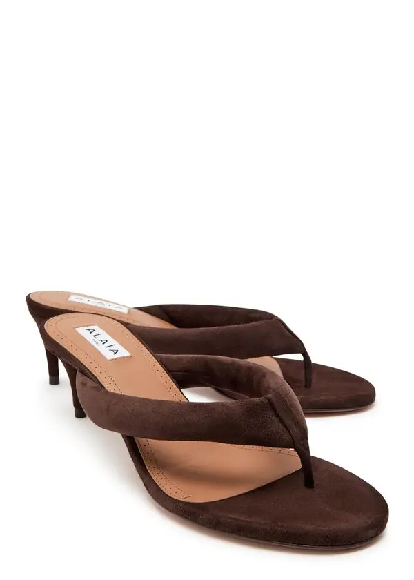 Alaïa Padded Suede Sandals