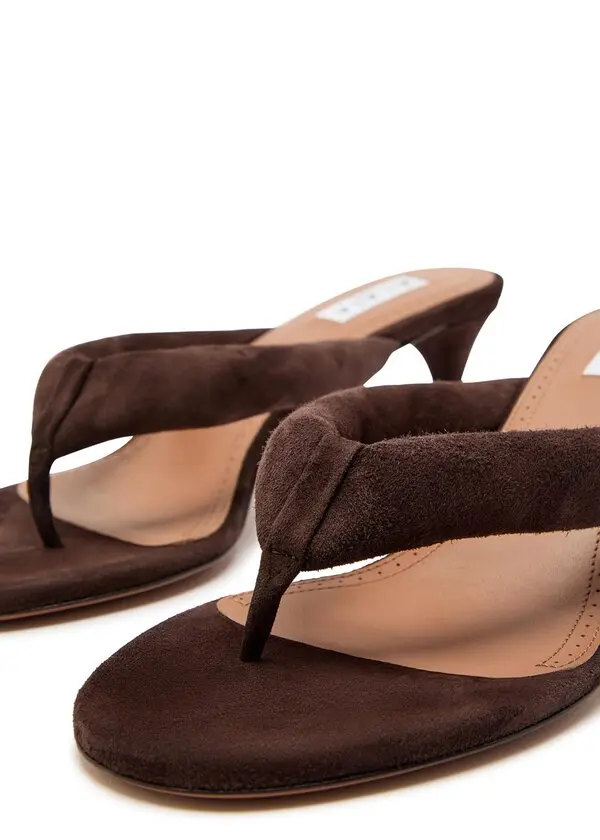 Alaïa Padded Suede Sandals
