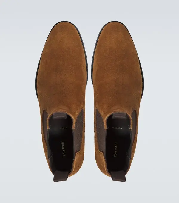 TOM FORD Suede Chelsea Boots Whisky
