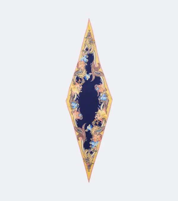 Etro Printed Silk Twill Scarf