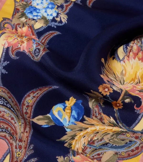 Etro Printed Silk Twill Scarf