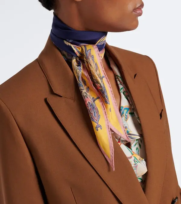 Etro Printed Silk Twill Scarf