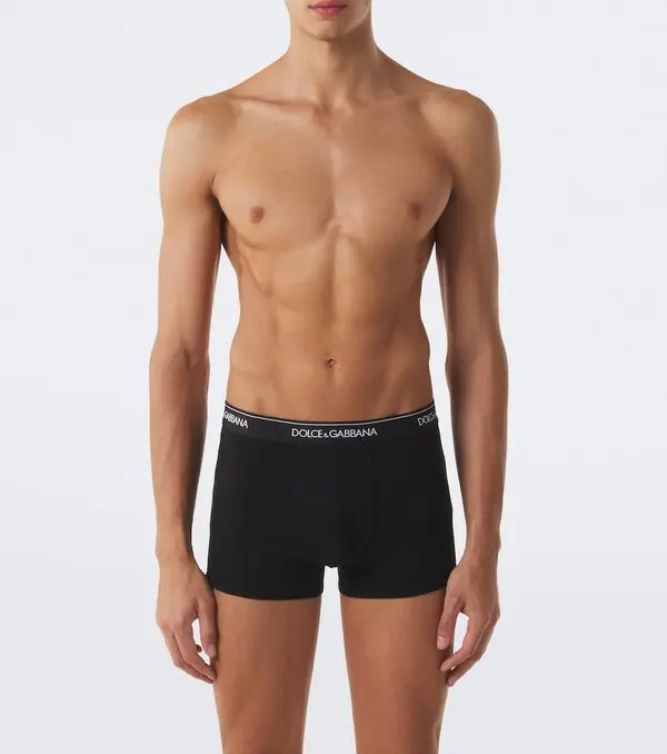 Dolce & Gabbana Set Of 3 Cotton-blend Jersey Briefs