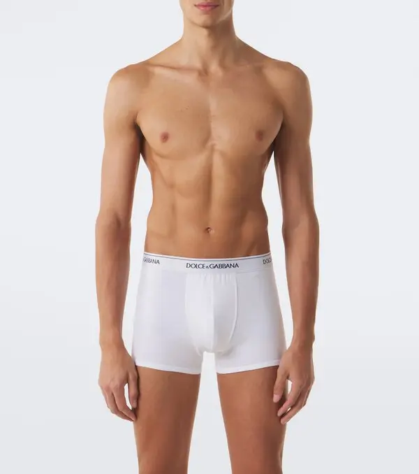 Dolce & Gabbana Set Of 3 Cotton-blend Jersey Briefs