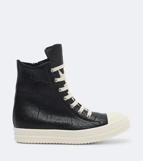 Rick Owens Leather High-top Sneakers