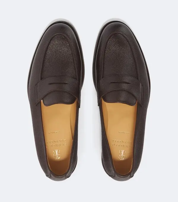 Brunello Cucinelli Leather Penny Loafers - Brown
