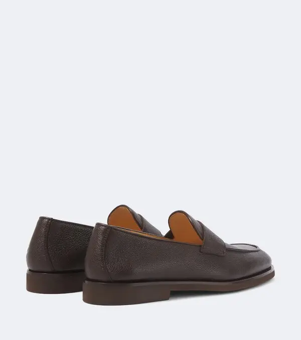 Brunello Cucinelli Leather Penny Loafers - Brown