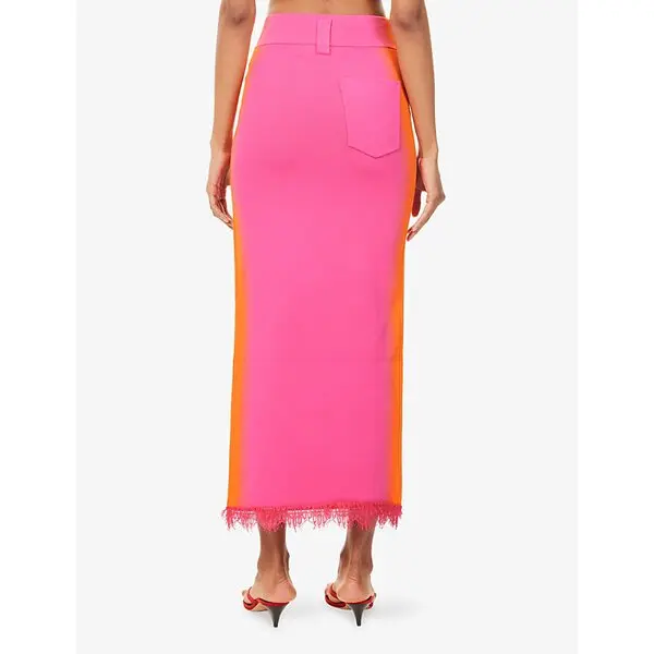 Ph5 Floral Stretch-knit Midi Skirt