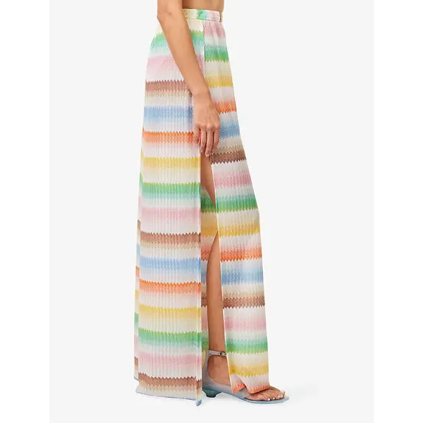 Missoni Side-split Chevron Knitted Trousers - Multi