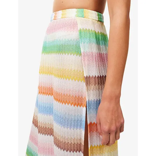 Missoni Side-split Chevron Knitted Trousers - Multi