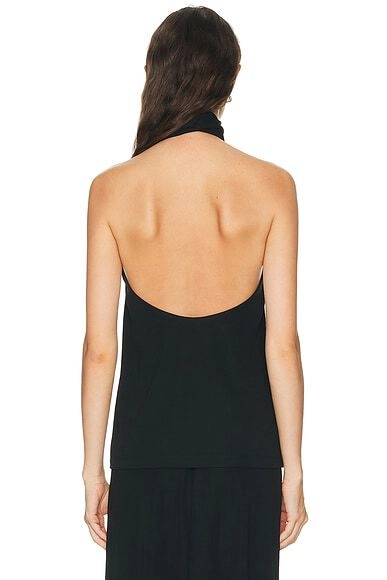 TOTEME Twisted Jersey Halter Top - Black