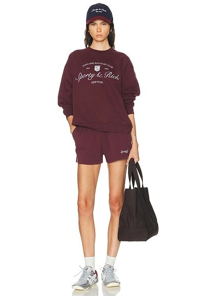 Sporty & Rich Syracuse Embroidered Crewneck Sweatshirt