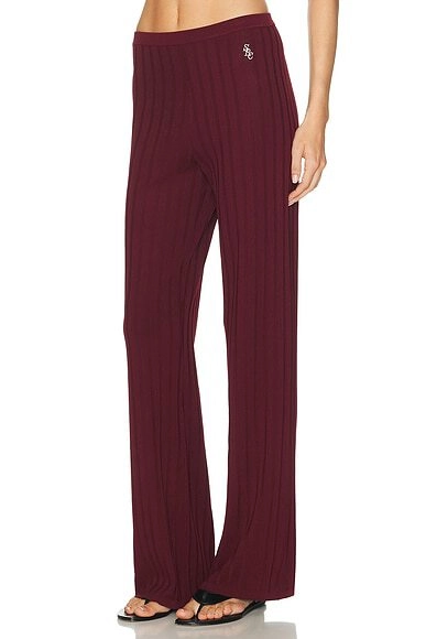 Sporty & Rich Signature Logo Ribbed Pant