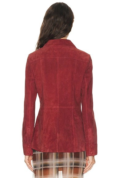 FRAME Suede Shirt - Garnet