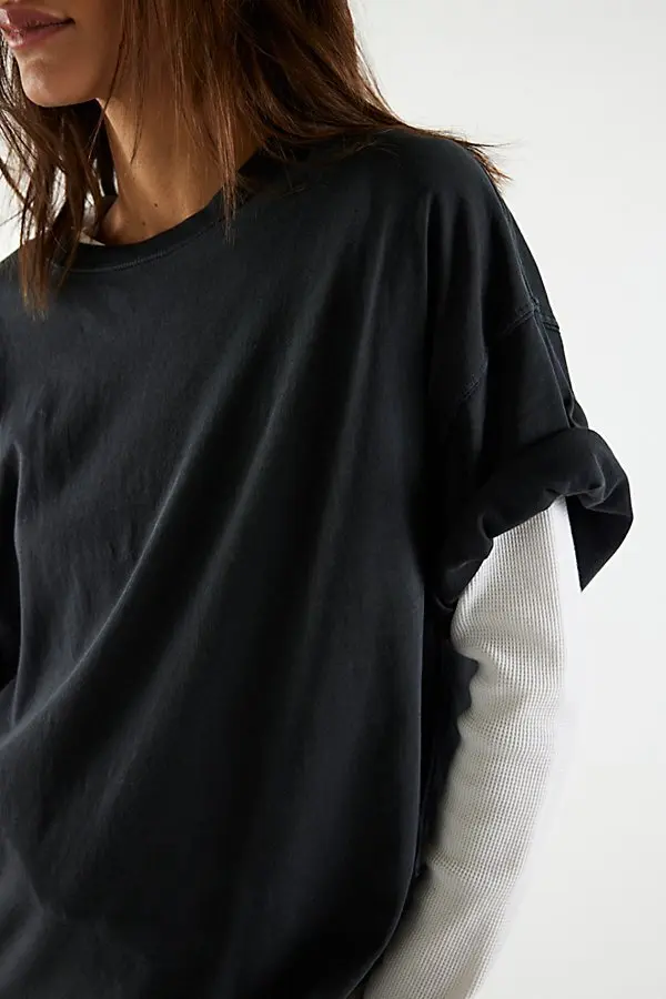 We The Free Perfect Oversized" Cotton Crewneck Tee - Black