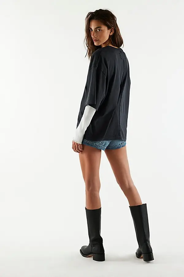 We The Free Perfect Oversized" Cotton Crewneck Tee - Black