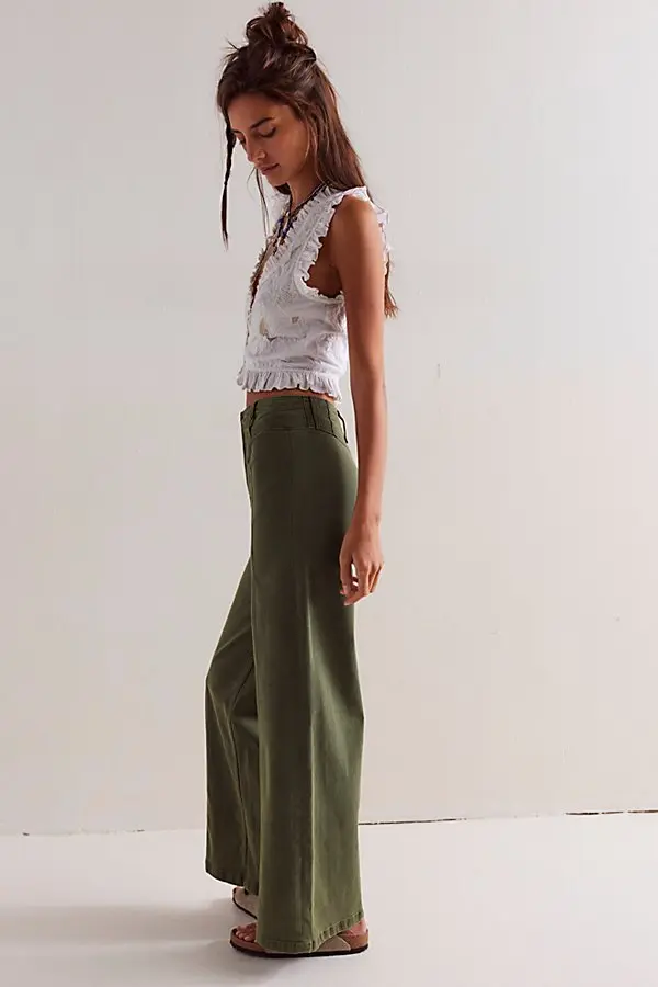 We The Free Libre Wide-leg Jeans - Thyme
